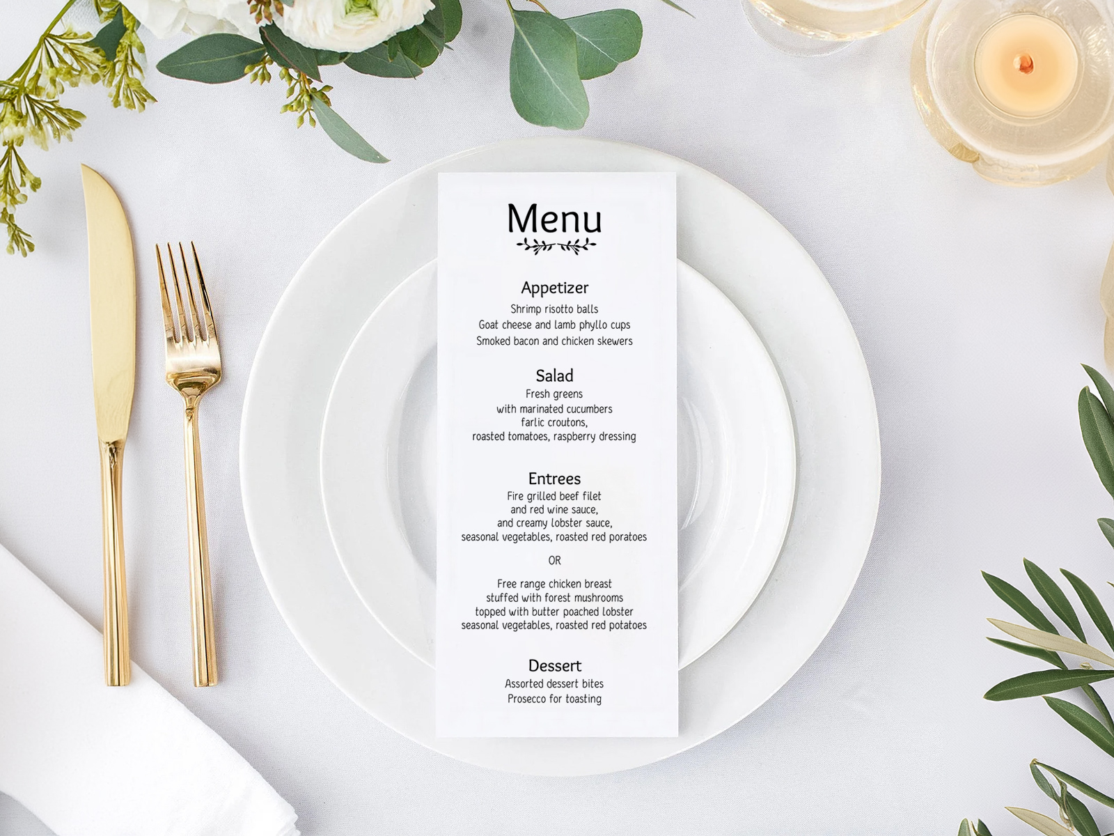 Wedding Menu Cards — Free Template & Generator | planning.wedding