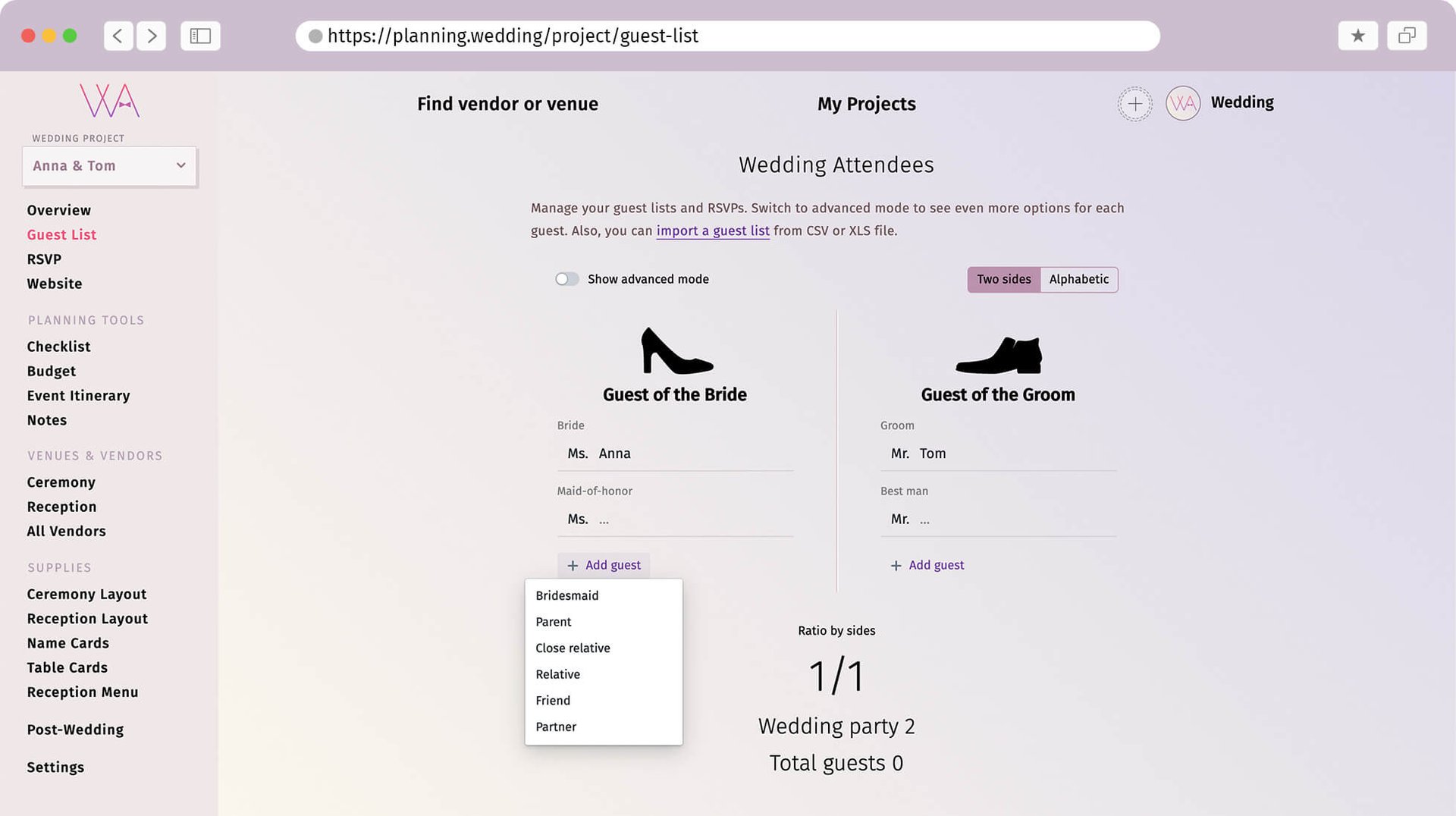 How to Make the Perfect Wedding Guest List (for FREE)