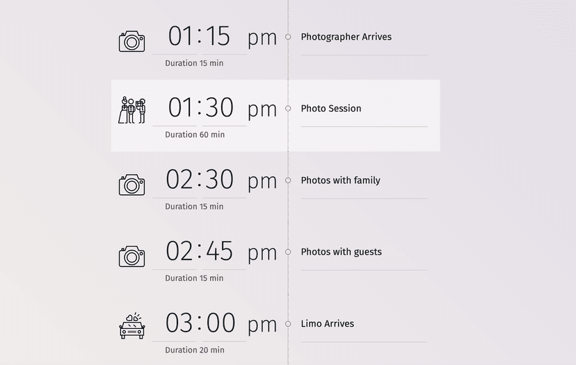 Wedding Timeline Examples: 6 Different Sample Wedding Days