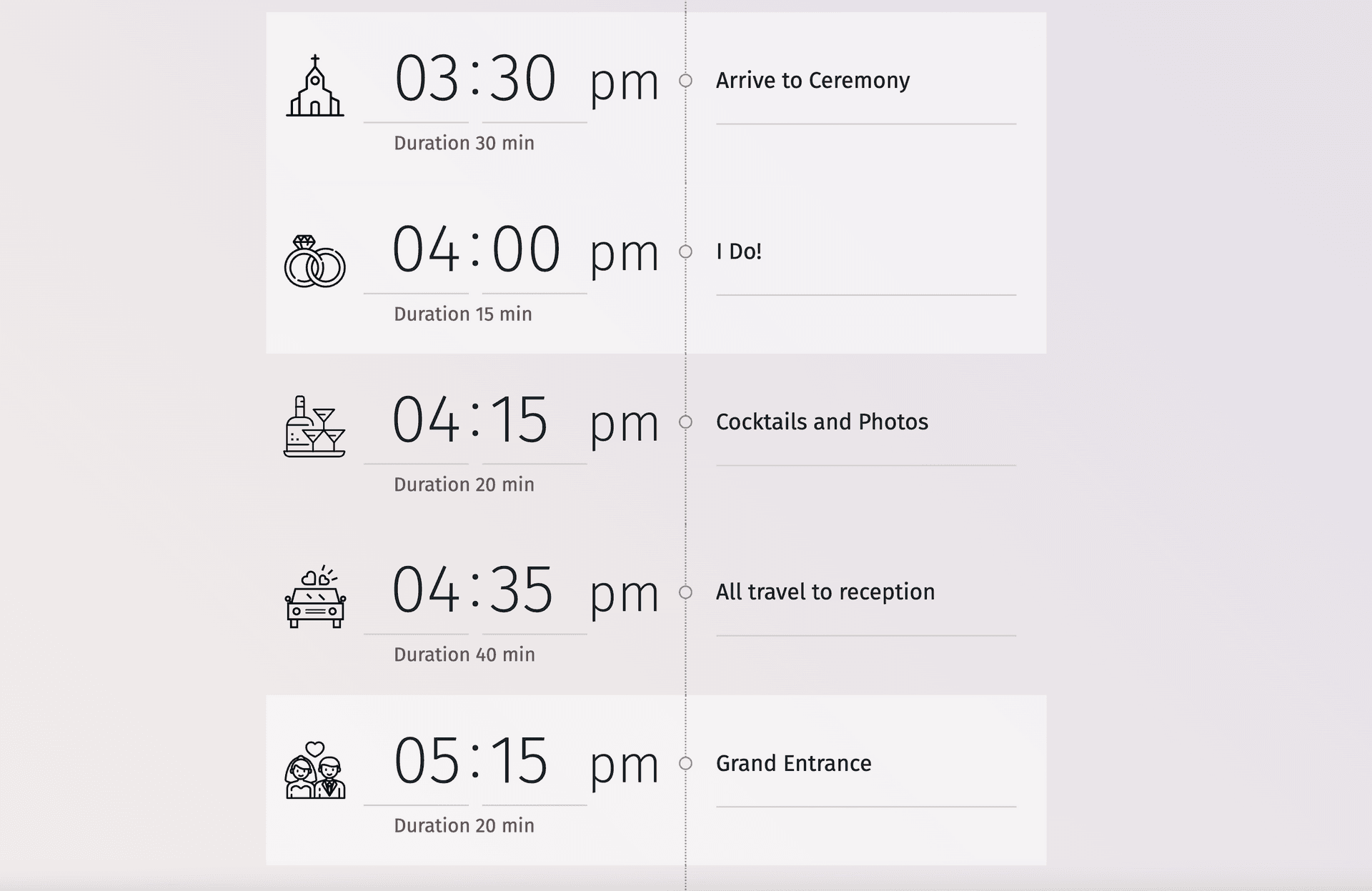Wedding Timeline Examples: 6 Different Sample Wedding Days