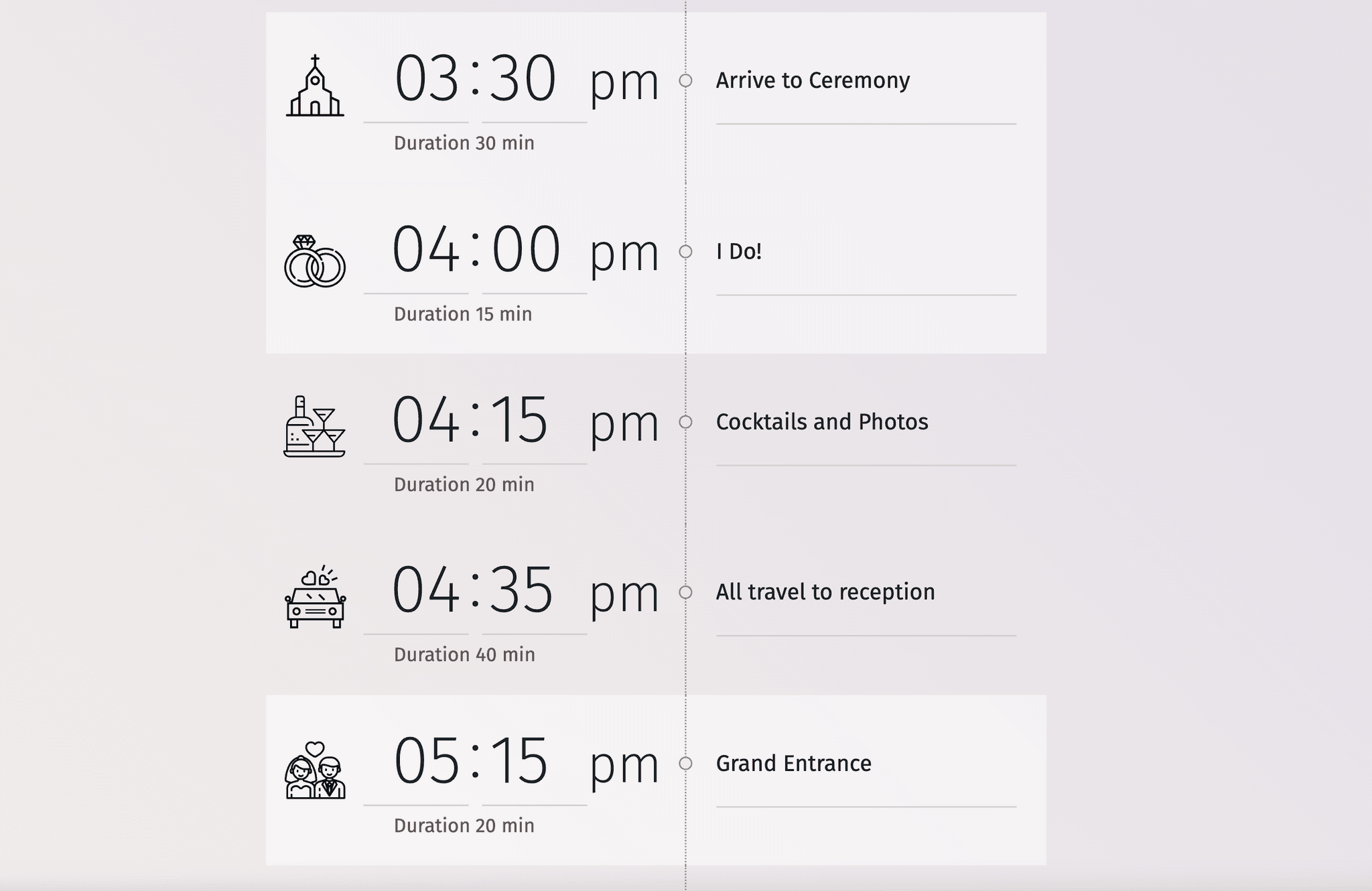 Wedding Timeline Examples: 6 Different Sample Wedding Days