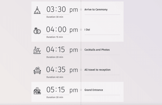 Wedding Timeline Examples: 6 Different Sample Wedding Days
