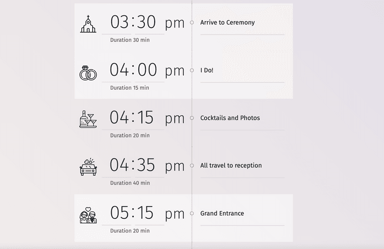 Wedding Timeline Examples: 6 Different Sample Wedding Days